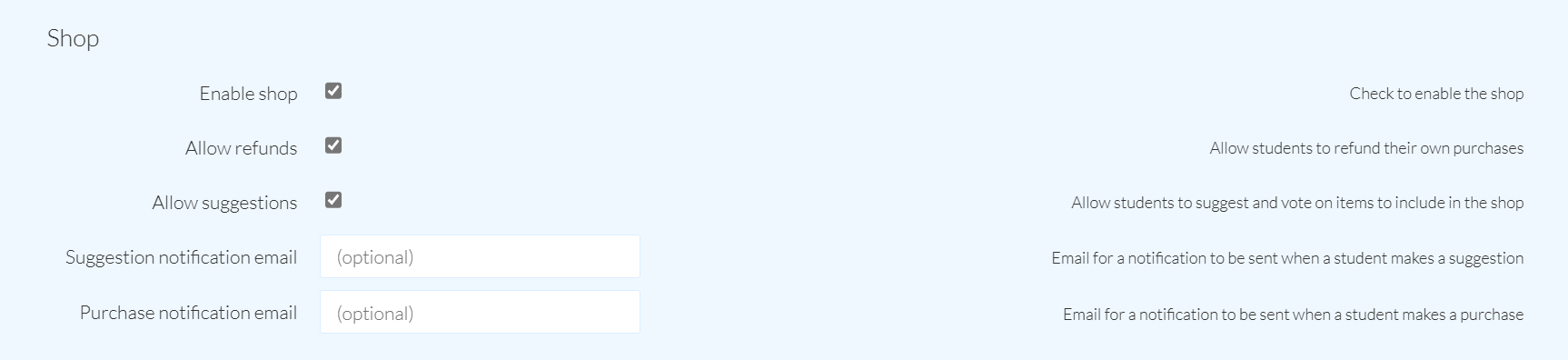 ePraise Site Settings: General