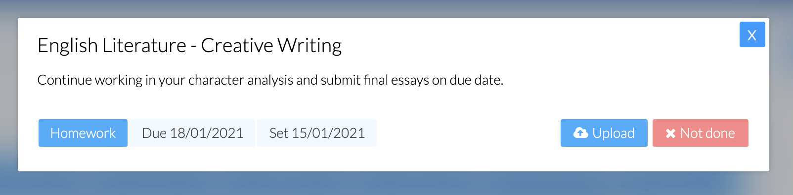 ePraise Students: Planner