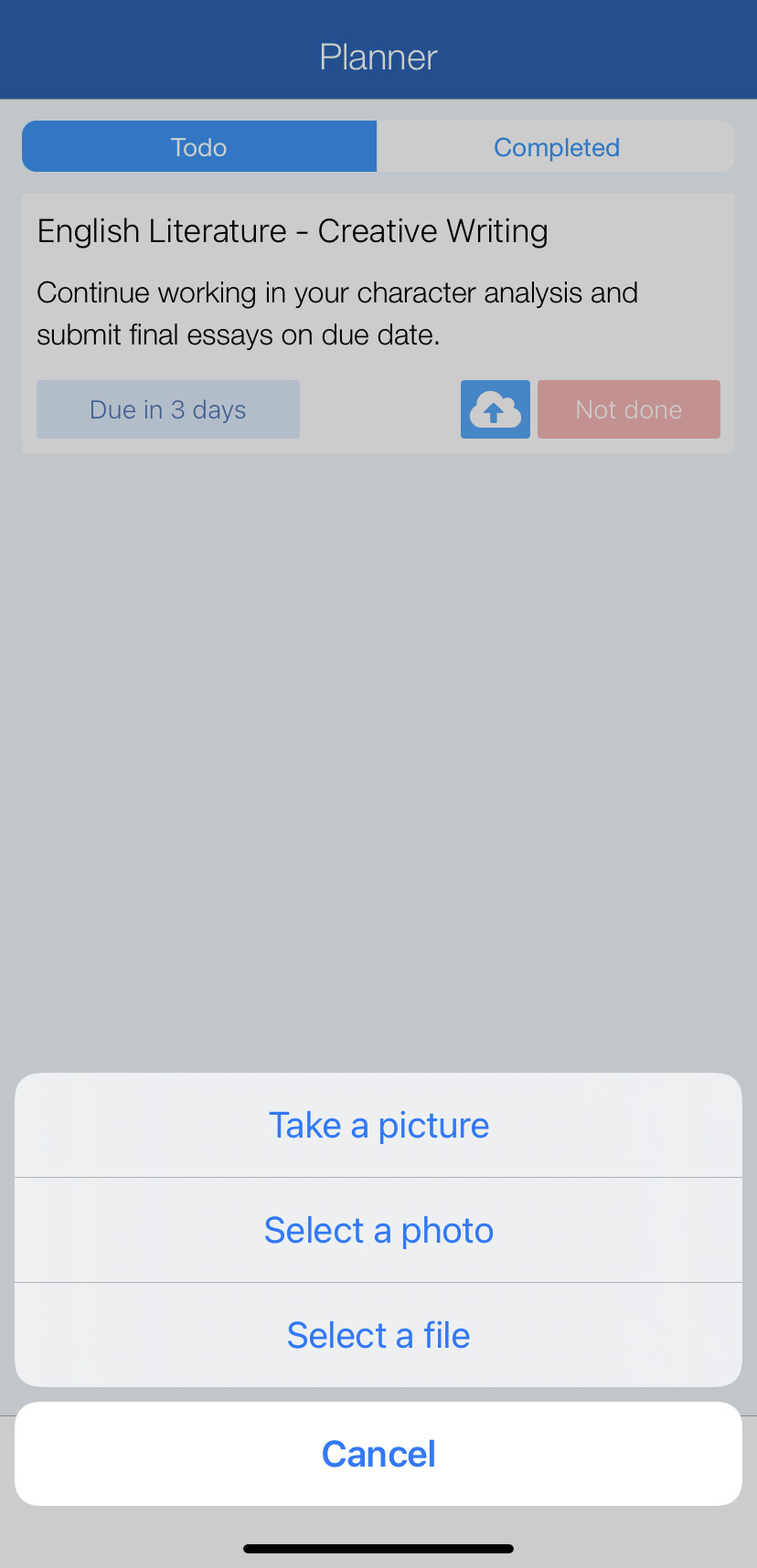 ePraise Students: Planner