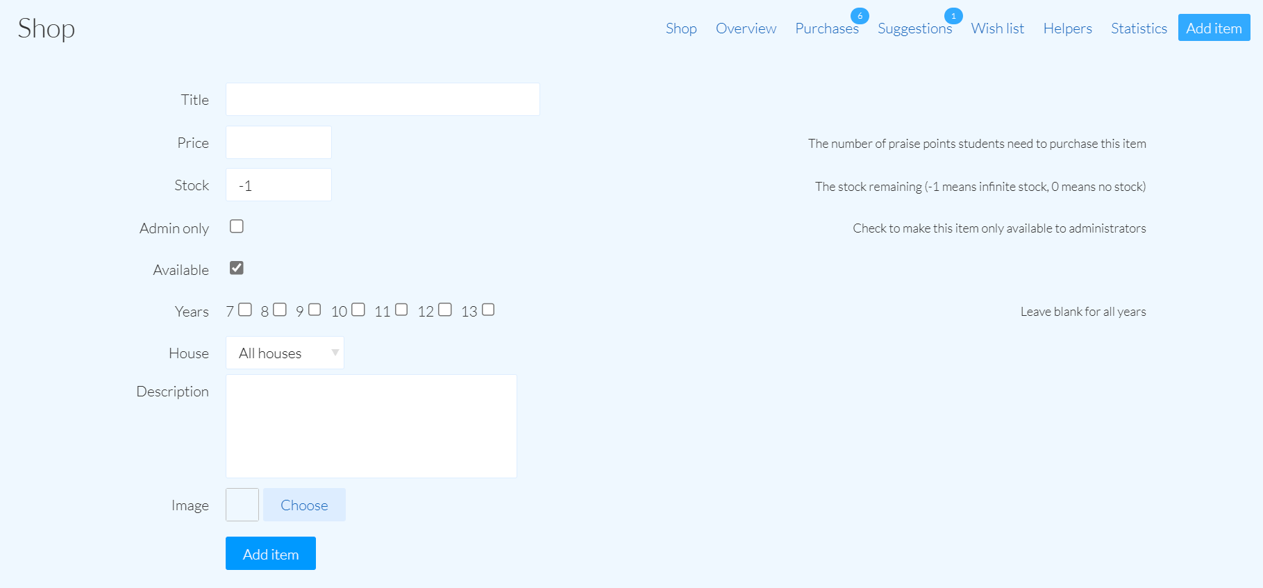 ePraise Shop: Administrators Guide