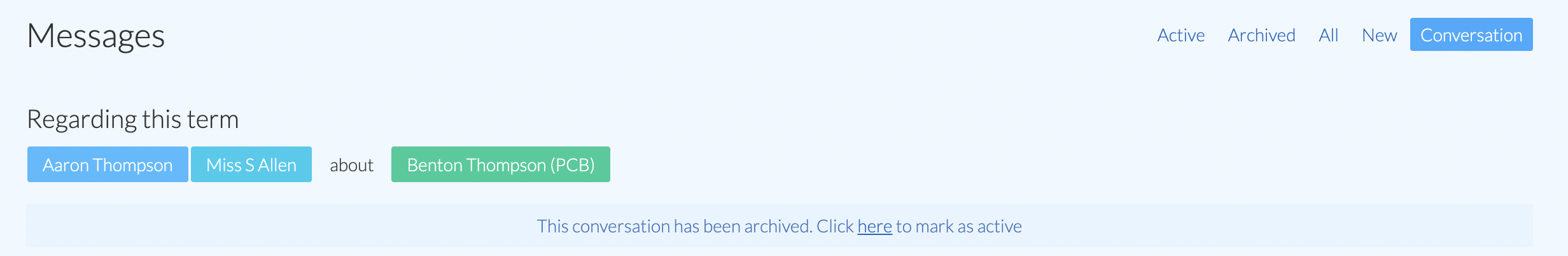 ePraise Students: Messenger