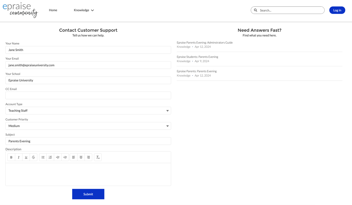 Epraise Community Overview
