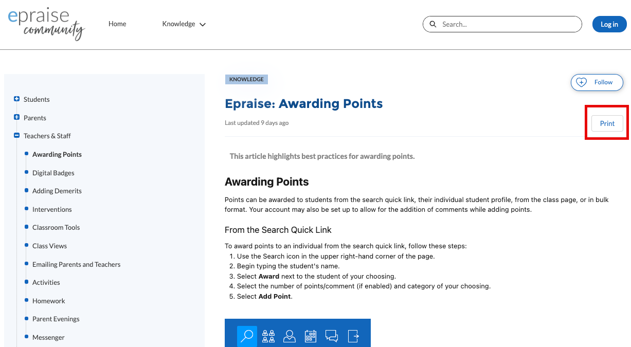Epraise Community Overview