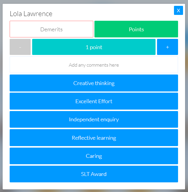 ePraise: Awarding Points