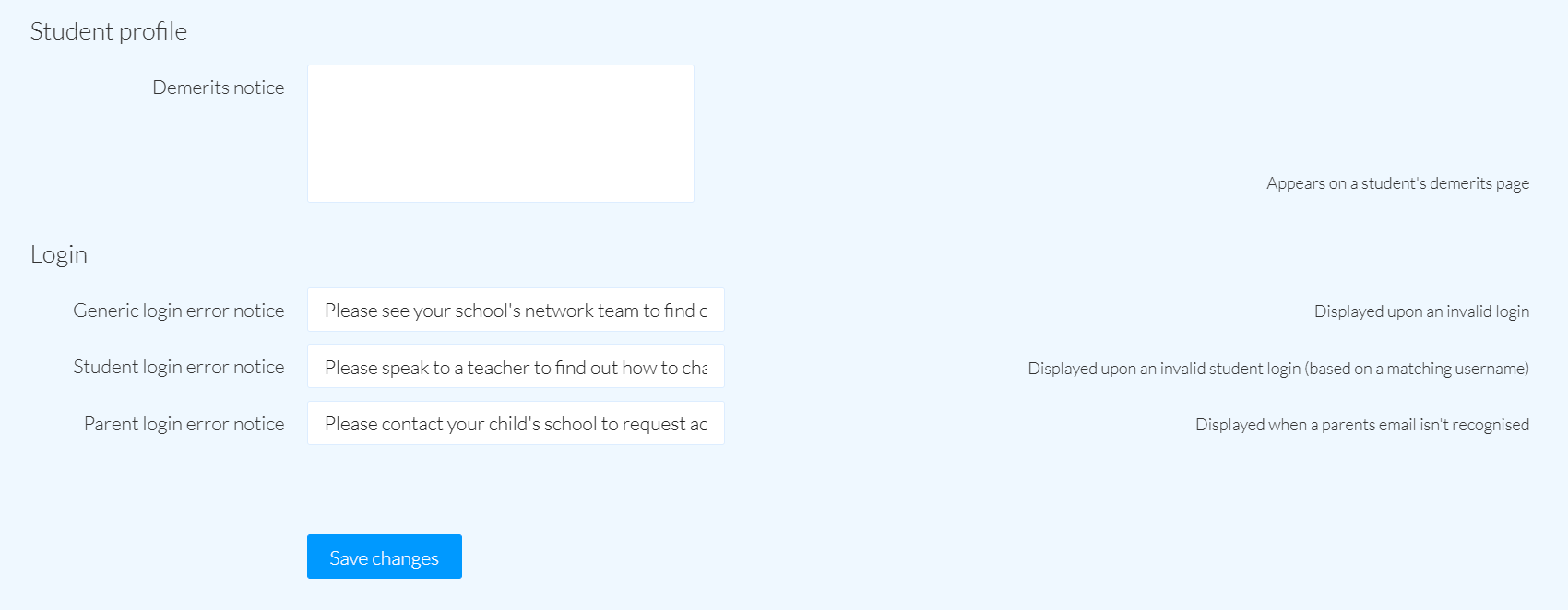 ePraise Site Settings: Notices, Dashboard & Notifications