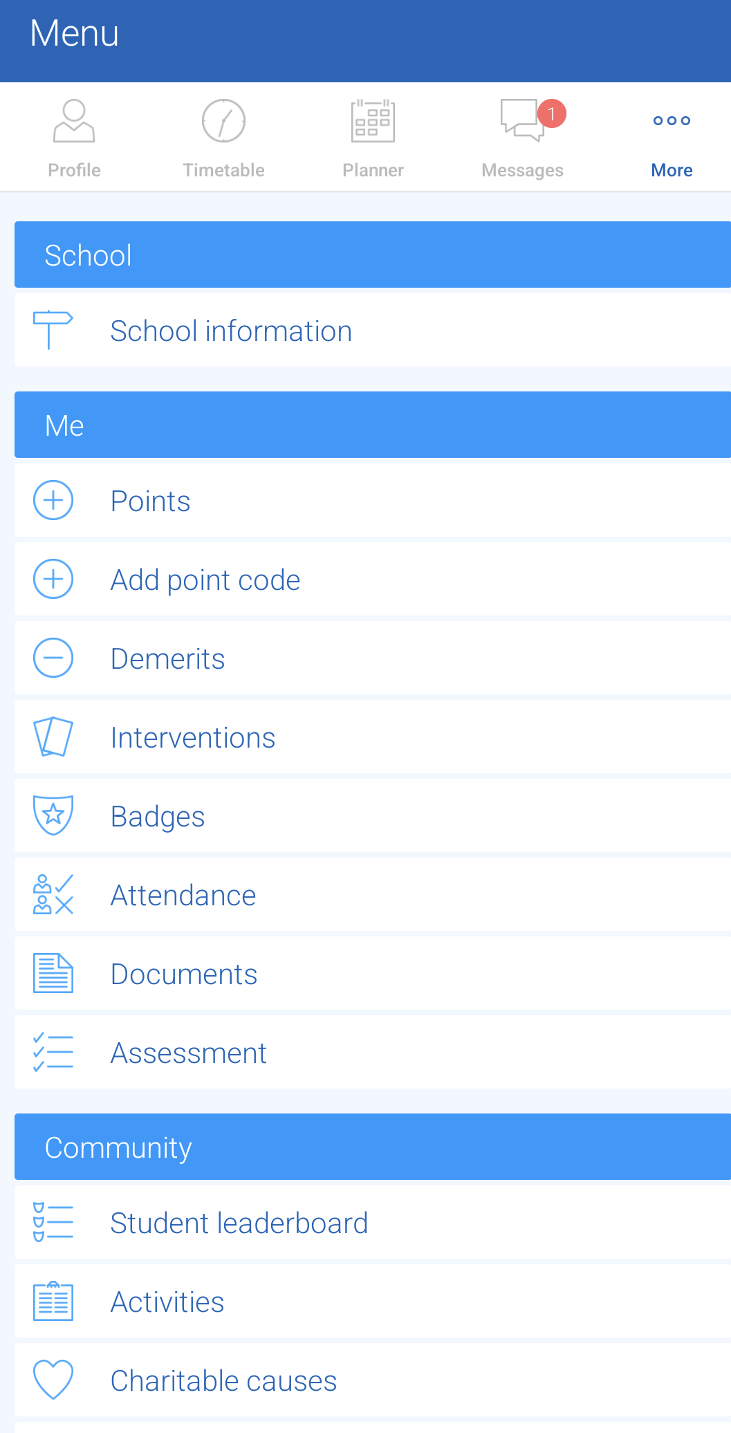 ePraise Students: Points Codes