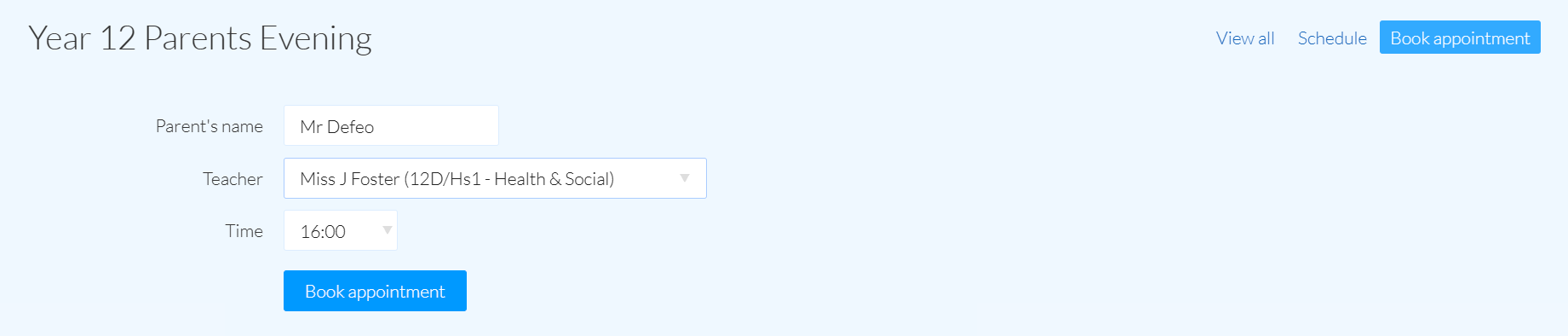 ePraise Students: Parents Evening