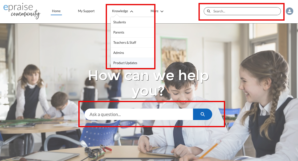How to Search the ePraise Community Knowledge Base
