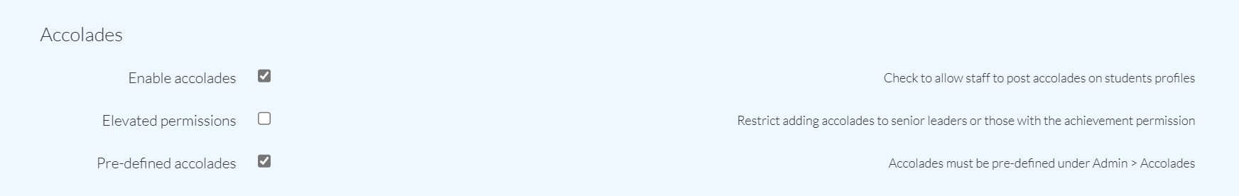 ePraise Site Settings: General