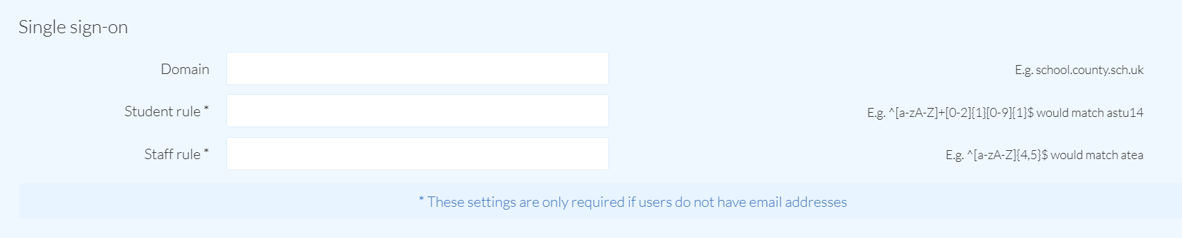 ePraise Site Settings: Login & MIS link