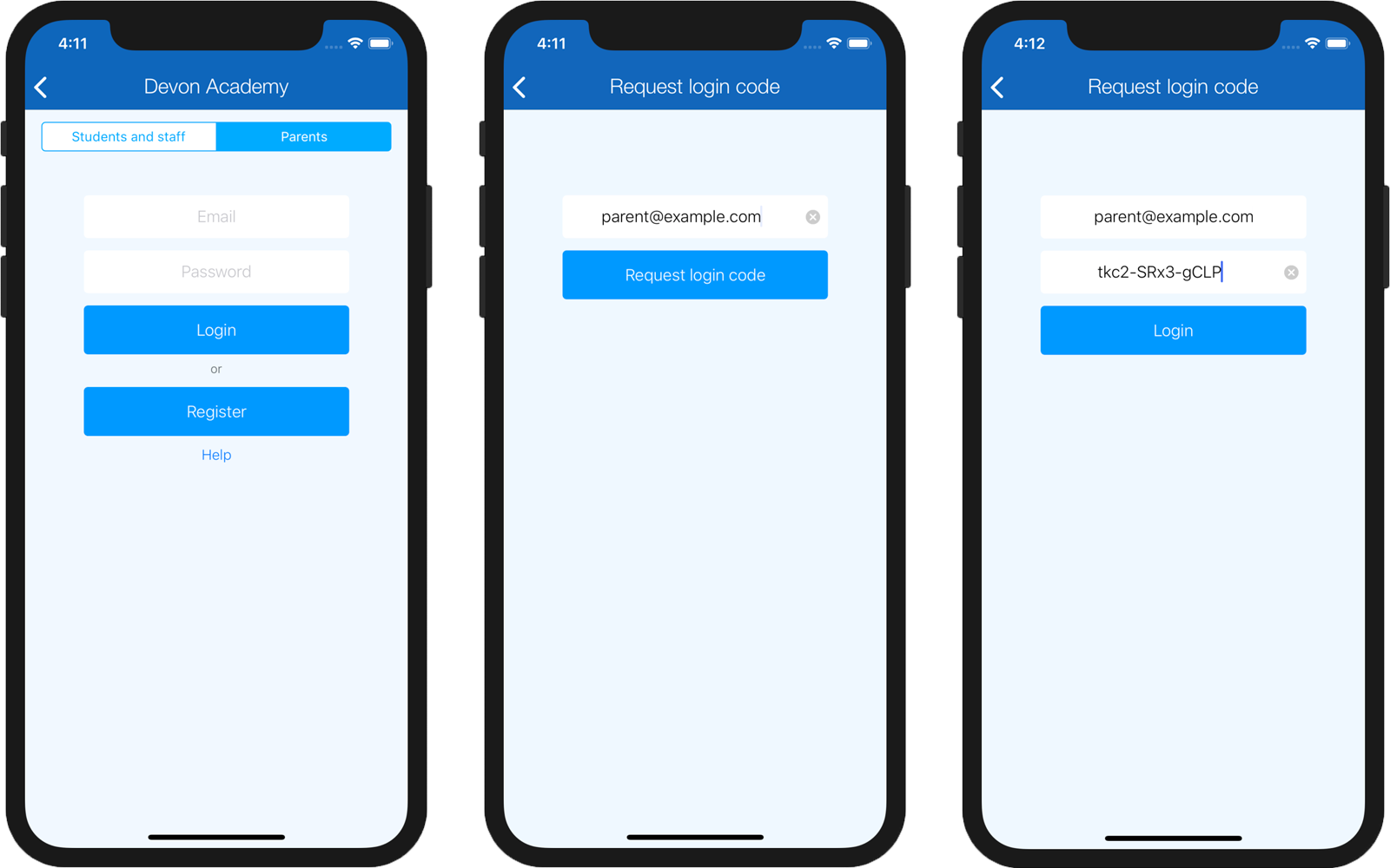 ePraise: Parent Login Options