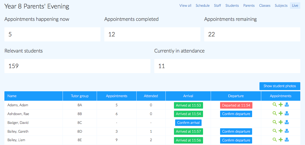ePraise Parents Evening: Adminstrators Guide